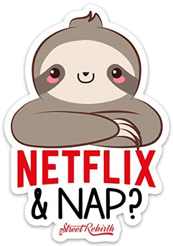 Amazon.com: Sleepy Sloth Sticker - 4 Inch WaterProof Vinyl - For Hydro ...