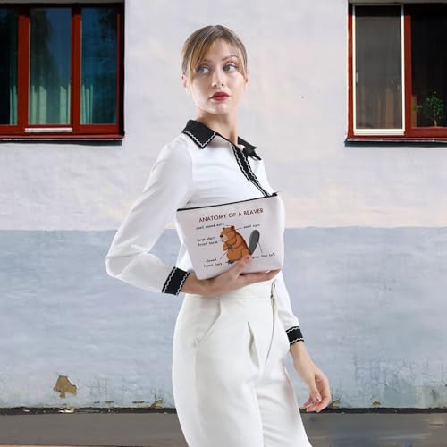 Anatomy of A Beaver Canvas Makeup Bag Beaver Love Gift Beaver Themed ...