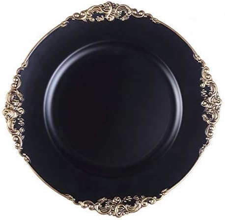 Amazon.com | Tiger Chef 24-Piece 13-inch Royal Antiqued White Round ...