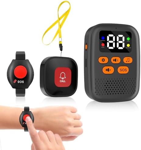 Amazon.com: WiFi Wireless Caregiver Pager Call Button System Emergency ...