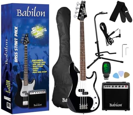 BABILON Paquete de Bajo Tourman BASS START PACK-BK : Amazon.com.mx ...