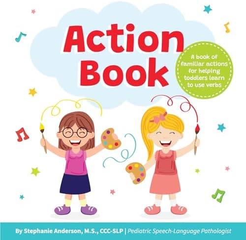 Amazon.com: Action Book: Children's Board Book for Learning Verbs For ...