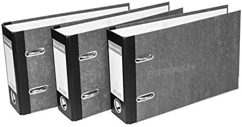 [Pack of 3] Marble Black Half Size A5 Lever Arch Files 70mm : Amazon.co ...