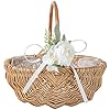 Amazon.com: Wnvivi Flower Girl Basket with Handle,Hand-Woven Picking ...