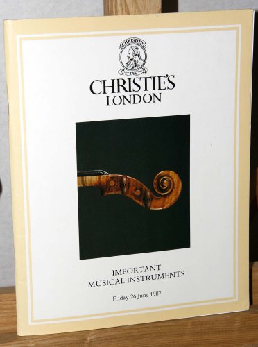 Important Musical Instruments: Christie's London: Amazon.com: Books