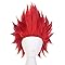 Amazon.com: JoneTing Angry Wig Flame Fire Wig 【+Wig Cap】 Short Red wig ...