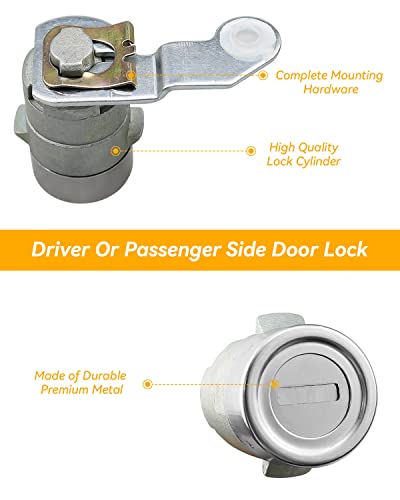 Snapklik.com : Driver And Passenger Door Locks 15298924, Door Lock Cylinder