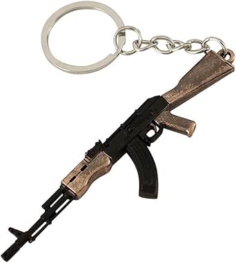 Amazon.com: 9cm Mini AKM Assault Rifle Gun Model Keychain Collection ...