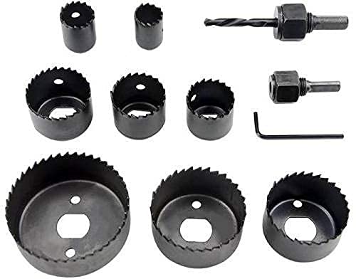 ST LOKHANDWALA Hole Saw drill bit Set for Wood 11 Pieces 3/4" - 2-1/2 ...