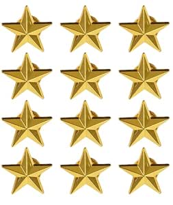 12PCS Bulk Pack of Star Lapel Pins,Star Badges with Pin, Collar Pins ...
