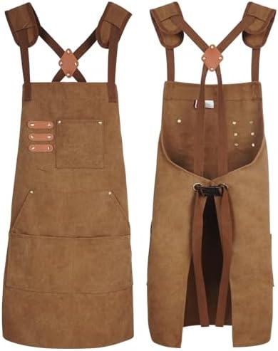 Amazon.com: conda Chef Apron, 1 Pack, Cross Back Straps Apron with ...