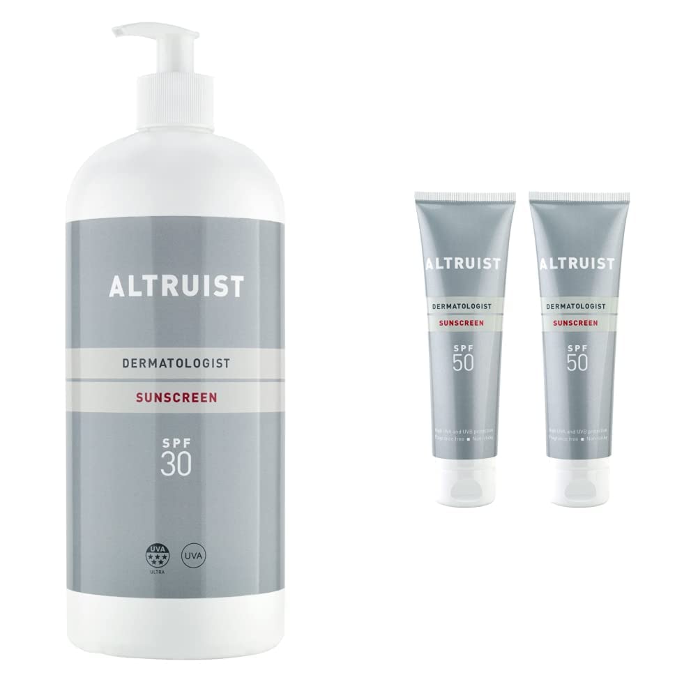 ALTRUIST. Dermatologist Sunscreen SPF 30 – 1 Litre & Dermatologist ...