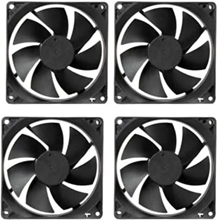 S P PACK OF 4 DC 12V Cooling Fan for PC Case 80X80X25MM Cabinet Fan 3.5 ...
