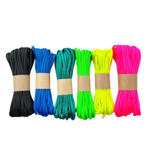 EdcX Paracord 4mm, Set of Solid Colors (65m and 5x10m) | Ideal for ...
