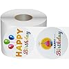 Amazon.com: Happy Birthday Stickers 1.5" Round Birthday Stickers Self ...