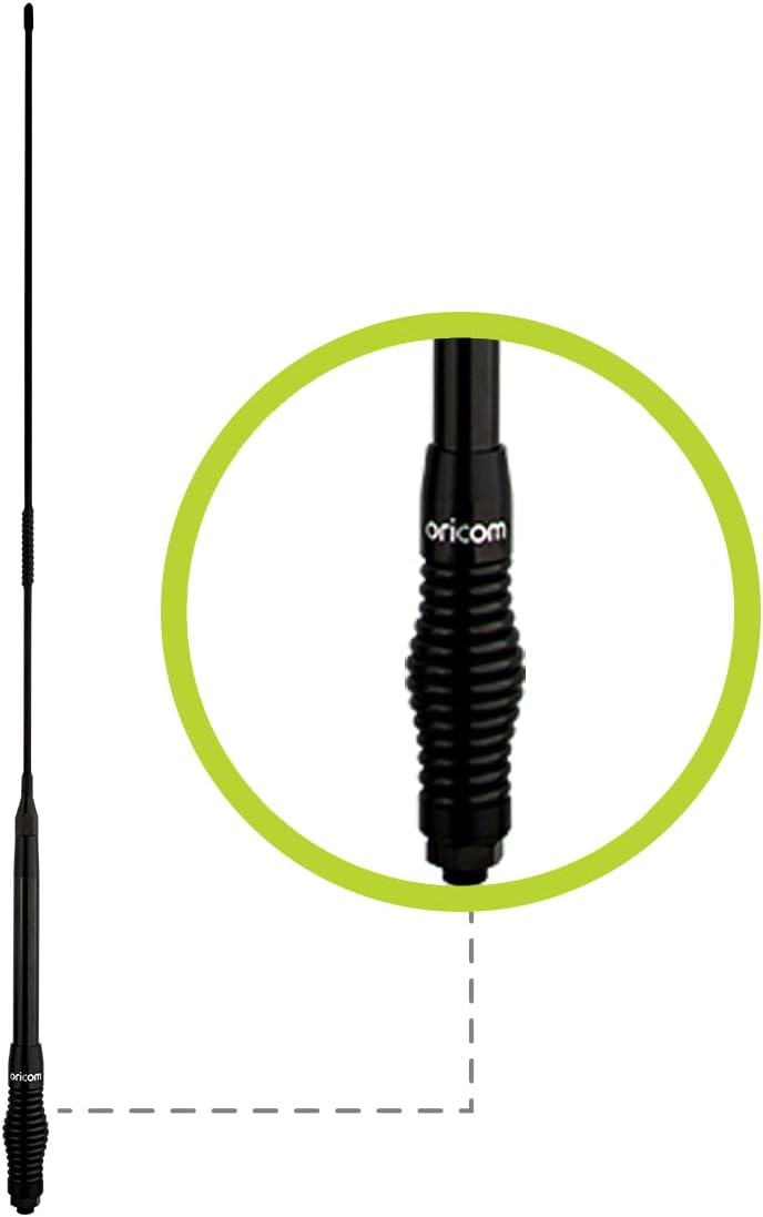 UNIDEN - AT500BK 5.5dBi 73CM Black FIBREGLASS RADOME UHF Antenna KIT ...