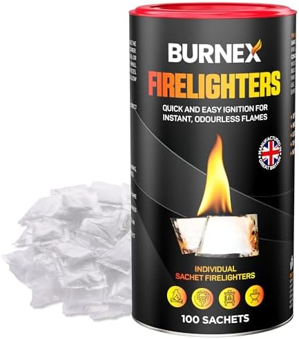 100 Burnex Wax Fire Lighters for Wood Burners - Fire Starters for Log ...
