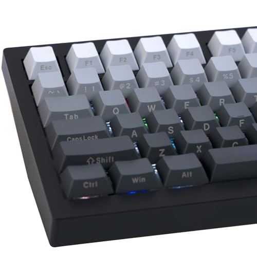 JOLINTAL 124 Keys Gradient Grey Keycaps Set, PBT Cherry Profile Keycaps ...