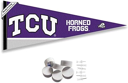 Amazon.com : Texas Christian Horned Frogs Pennant Flag and Wall Tack ...