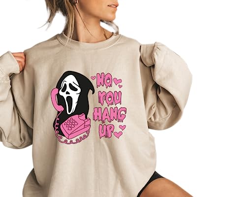 Amazon.com: No You Hang Up Scream Sweatshirt, Ghostface Sweatshirt For ...