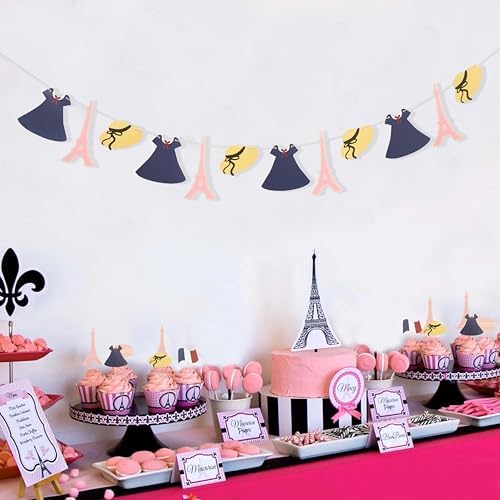 Amazon.com: Girl in Paris Banner - French Theme Birthday Party ...