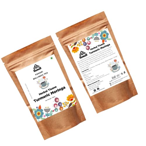 Pahari Haat Himalayan Turmeric-Moringa Herbal Tea, 50 grams : Amazon.in ...