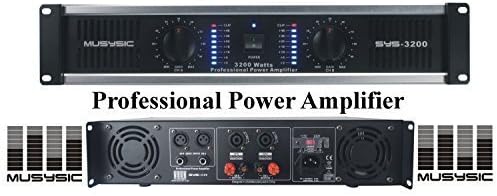 MUSYSIC 2 Channel Power Amplifier Distortion Free and Clear Sound ...