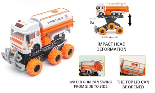SHIPEASE Friction Powered Realistic Super Oil Tanker Truck Toys for ...