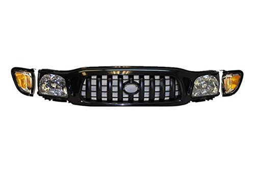Amazon.com: FOR Toyota 2001-2004 Tacoma Grille Black Headlight Park ...