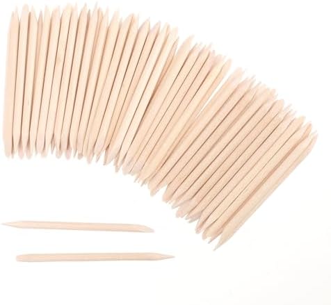 Amazon.com : 200 Pieces Orange Sticks for Nails Wood Cuticle Pusher ...