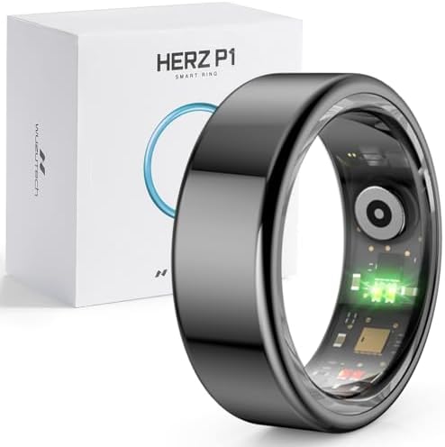 Amazon.com: Herz P1 Smart Ring for Women & Men - (Size 8) 24/7 Health ...