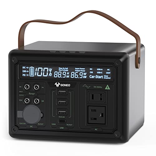 GONEO Portable Power Station Silent 300W, 303Wh Backup Lithium Battery ...