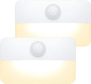 AMIR Newest Mini Motion Sensor Light, Battery-Powered LED Night Light ...