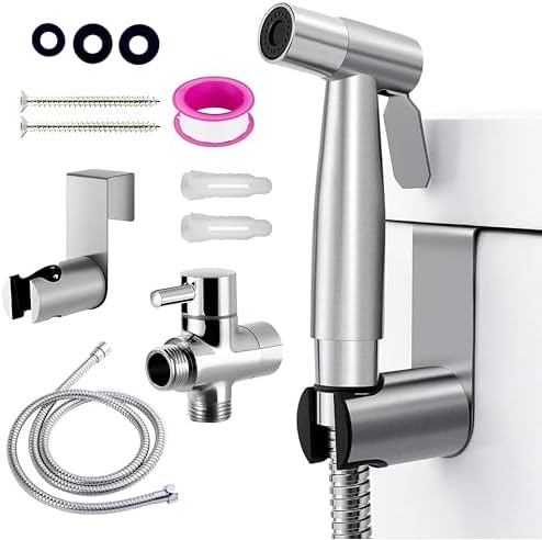 Handheld SS304 Bidet Sprayer- Adjustable Water Pressure Control ...