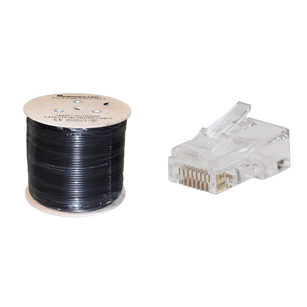 Amazon.com: Premiertek Outdoor 1000' Cat6 23AWG CMX Cca 550MHz Shield ...