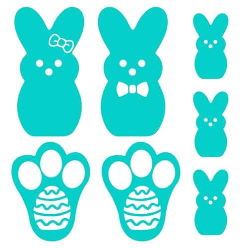 Amazon.com: 7Pcs/Sheet Easter Stickers for Kids/Easter Bunny Feet Floor ...