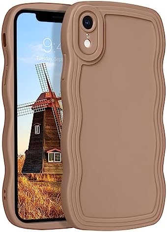 YINLAI for iPhone XR Case Cute Curly Wave Frame Design Slim Soft TPU ...