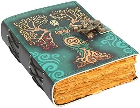 Amazon.com : TUZECH Book of Spells Leather Bound Journal Deckle Edge ...