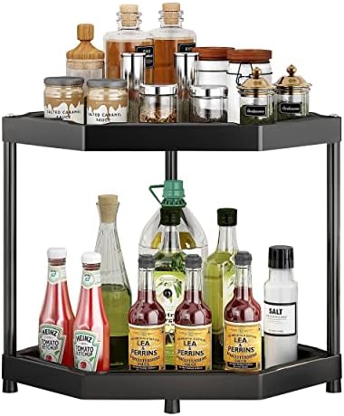 Amazon.com: JOIN IRON Kitchen Countertop Organizer Corner Shelf, 2 Tier ...