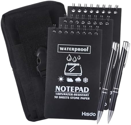 Amazon.com : Augacage 6 Piece Waterproof Notebook All Weather Police ...