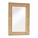 Amazon.com: Parisloft Wooden and Rattan Mirrors, Boho Rectangle Wall ...