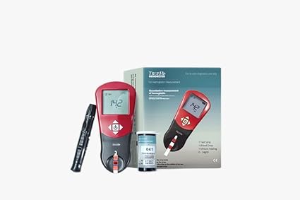 TRUEHb Hemoglobin Meter with 50 Test Strips, Multicolour | Digital Hb ...