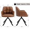 Amazon.com: Shunzhi Modern Leather Office Chair No Wheels Swirl Desk ...