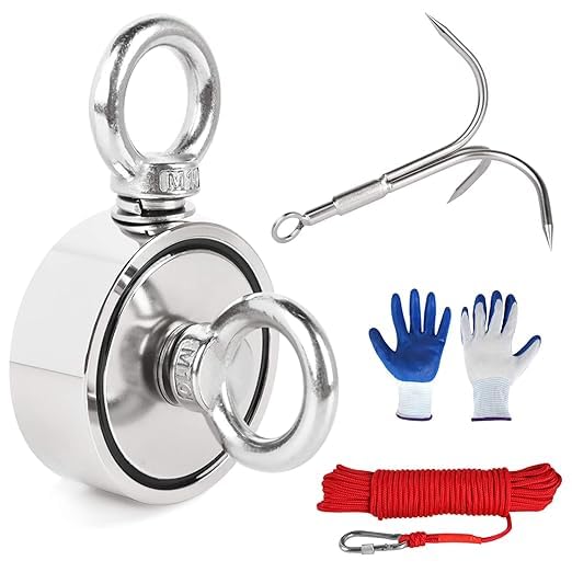 Aimant Neodyme Puissant, N52 Peche a l'aimant Double Face Puissants ...