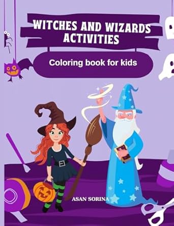 WITCHES AND WIZARDS ACTIVITIES, Coloring Book for Kids | Amazon.com.br