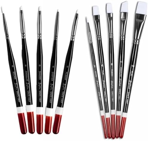 Amazon.com: Angelus 10 Pieces Paint Brushes, Acrylic Paint Brush Set ...