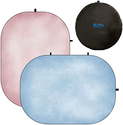 Amazon.com : Kate 5x6.5ft(1.5x2m) Collapsible Backdrop Blue Grey Pop up ...