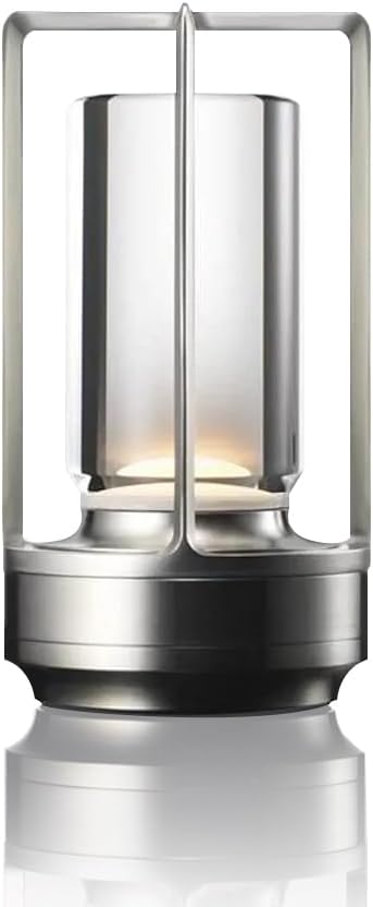 Leroxo Portable Metal Desk Lamp,Cordless LED Table Lamp,Touch Control ...