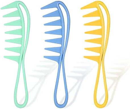 Amazon.com : 3Pcs Wide Tooth Comb, Large Tooth Combs Wide Tooth Curl ...