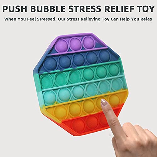 FunBlast Octagonal Pop It Fidget Toy, Autism Special Needs Silicone ...